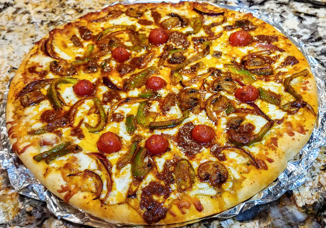 Masala Pizza Veg./Non Veg./Vegan Options - Bebe's All Natural